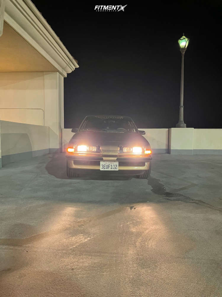 1988 Pontiac Sunbird SE with 18x8 Sparco Podio and Bridgestone 225x40 ...