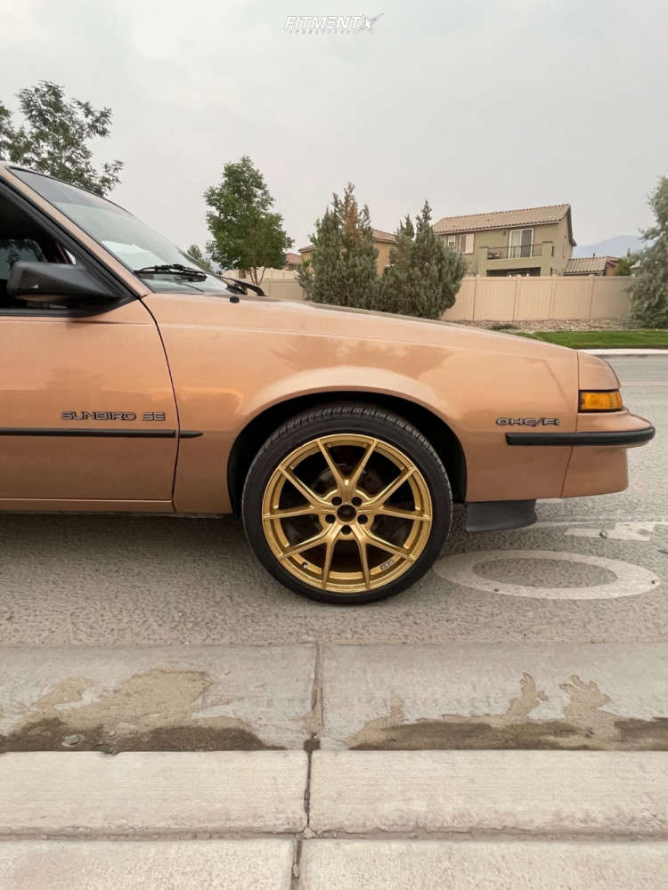 1988 Pontiac Sunbird SE with 18x8 Sparco Podio and Bridgestone 225x40 ...