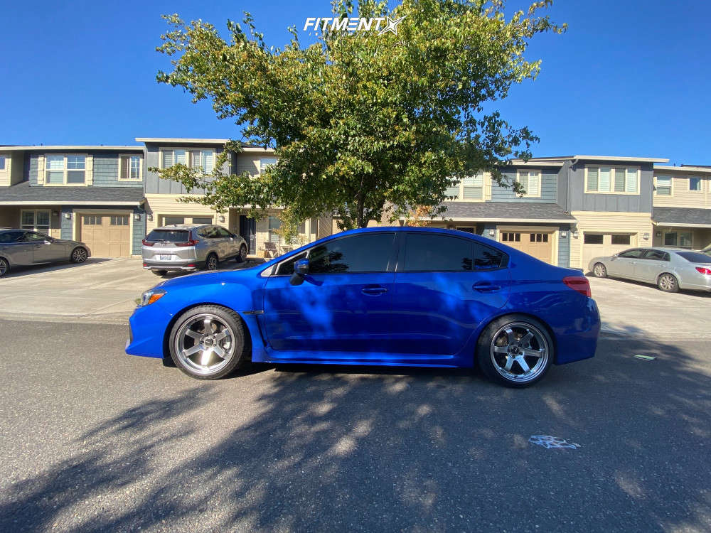 2021 Subaru WRX Limited with 18x9.5 AVID1 AV6 and Dunlop 245x40 on ...