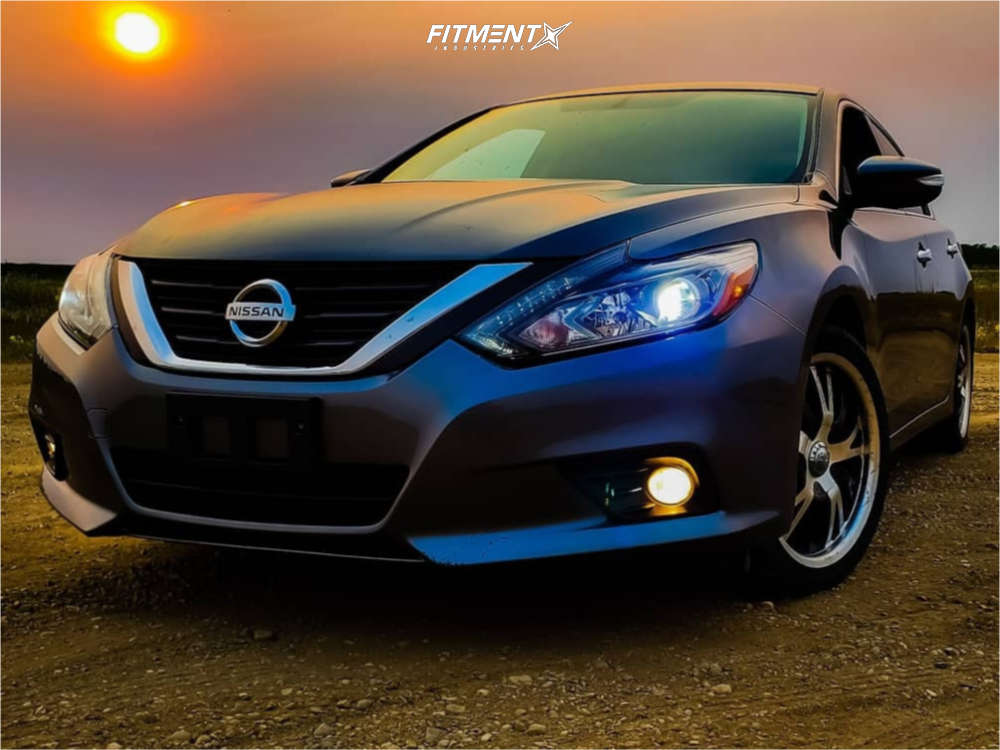 2018 Nissan Altima SL with 18x8 Panther Vector and Bridgestone 235x35 ...