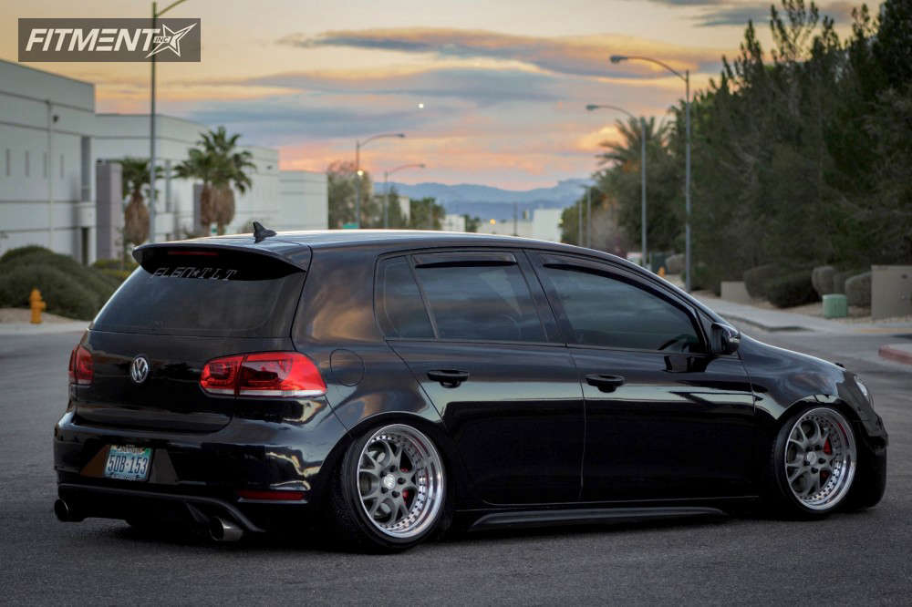 2012 Volkswagen GTI Base with 17x9.5 Racing Hart and Ohtsu 205x40 on ...