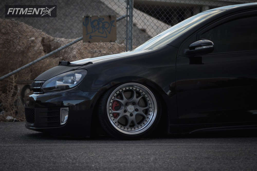 2012 Volkswagen GTI Base with 17x9.5 Racing Hart and Ohtsu 205x40 on ...