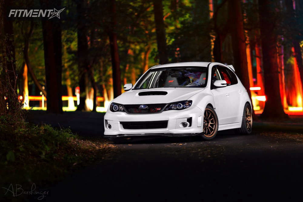 2013 Subaru WRX STI Sport-tech with 18x9.5 Work Emotion 11R and Michelin 255x35 on Coilovers ...