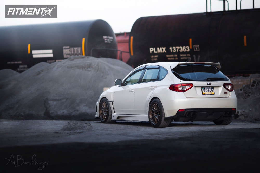 2013 Subaru WRX STI Sport-tech with 18x9.5 Work Emotion 11R and Michelin 255x35 on Coilovers ...