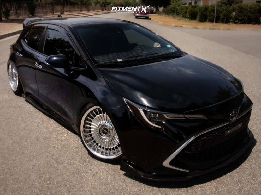 2019 Toyota Corolla XSE with 19x9.5 Work Emitz and Atlas 225x35 on Air ...