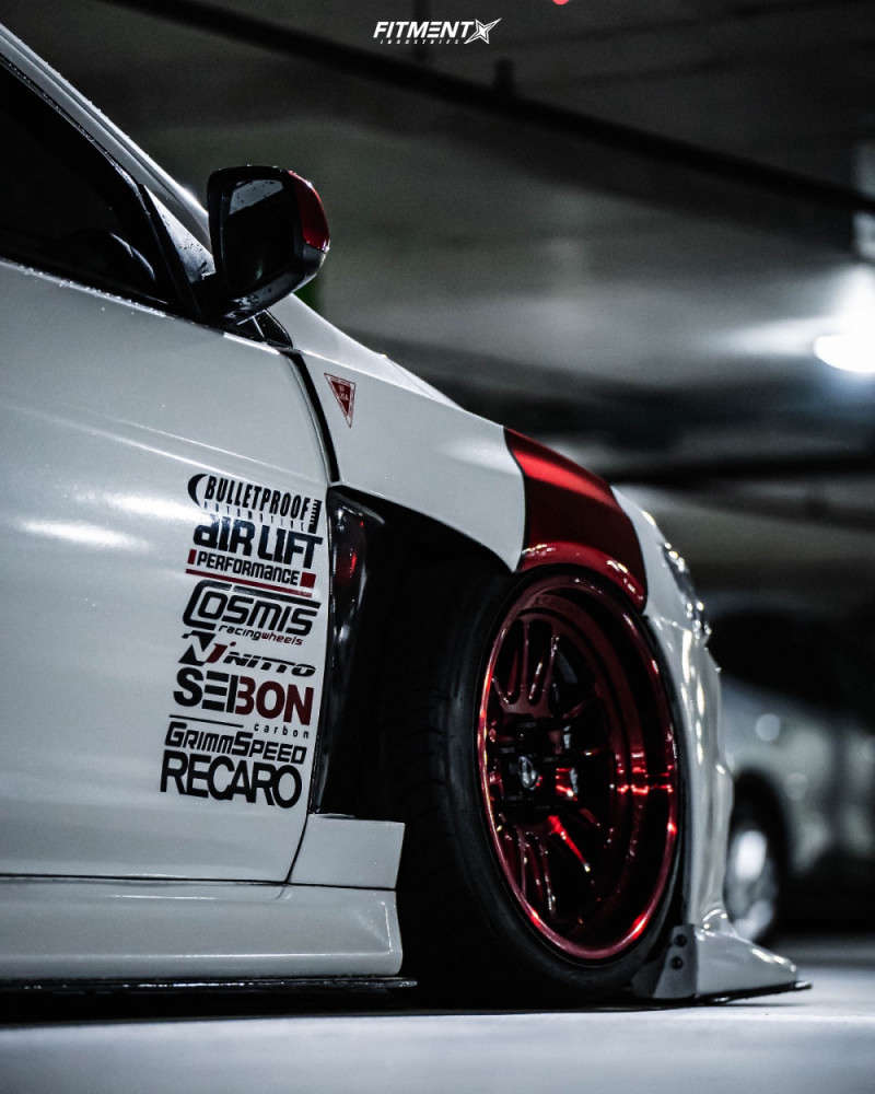 2010 Mitsubishi Lancer Evolution SE with 18x9.5 Cosmis Racing Xt-206r and Nitto 225x40 on Air ...