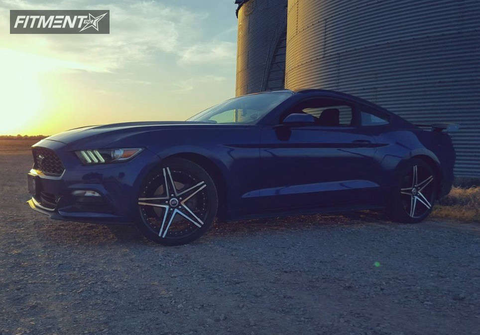 2015 Ford Mustang V6 with 20x8.5 Spec-1 Sp-5 and Nexen 275x35 on Stock ...