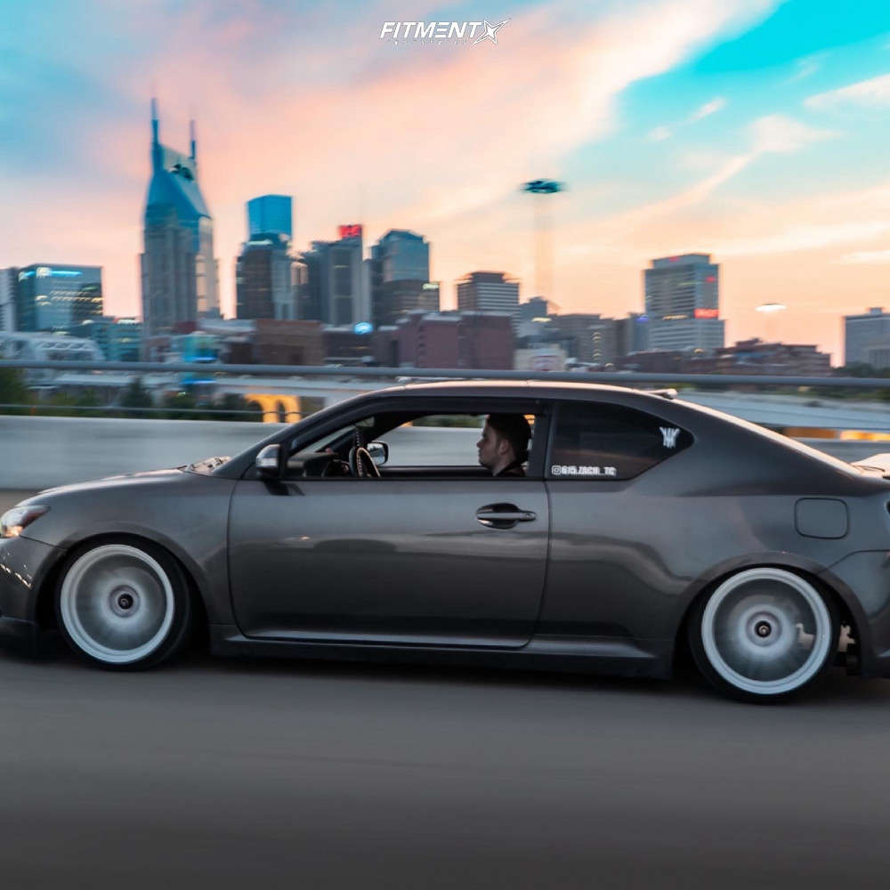 2013 Scion TC Base with 18x9.5 Cosmis Racing Mrii and Kumho 215x35 on ...
