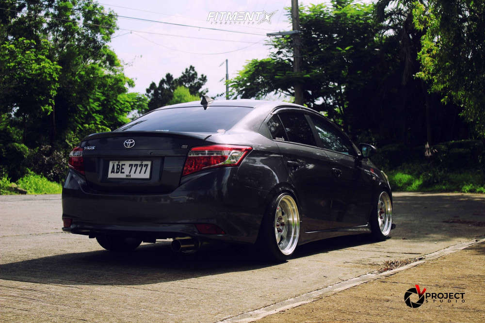 2016 Toyota Yaris Base with 17x8.5 HSR Brisket and Federal 215x40 on ...