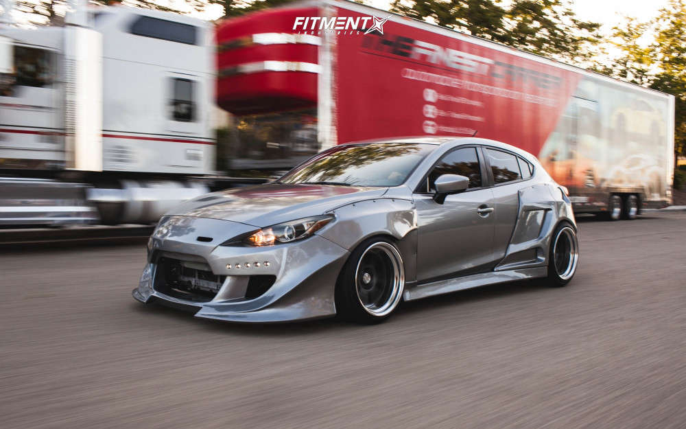 2016 Mazda 3 G with 18x11 Work Meister L1 3p and Falken 255x35 on Air ...