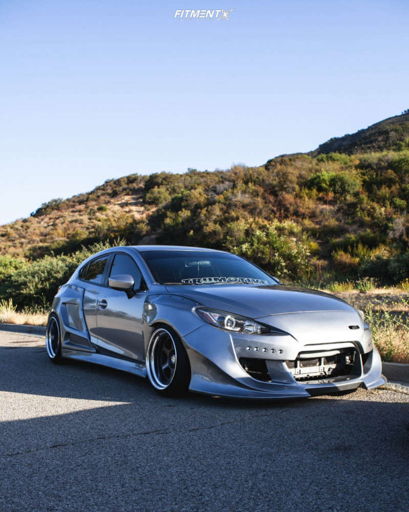 2016 Mazda 3 G with 18x11 Work Meister L1 3p and Falken 255x35 on Air ...