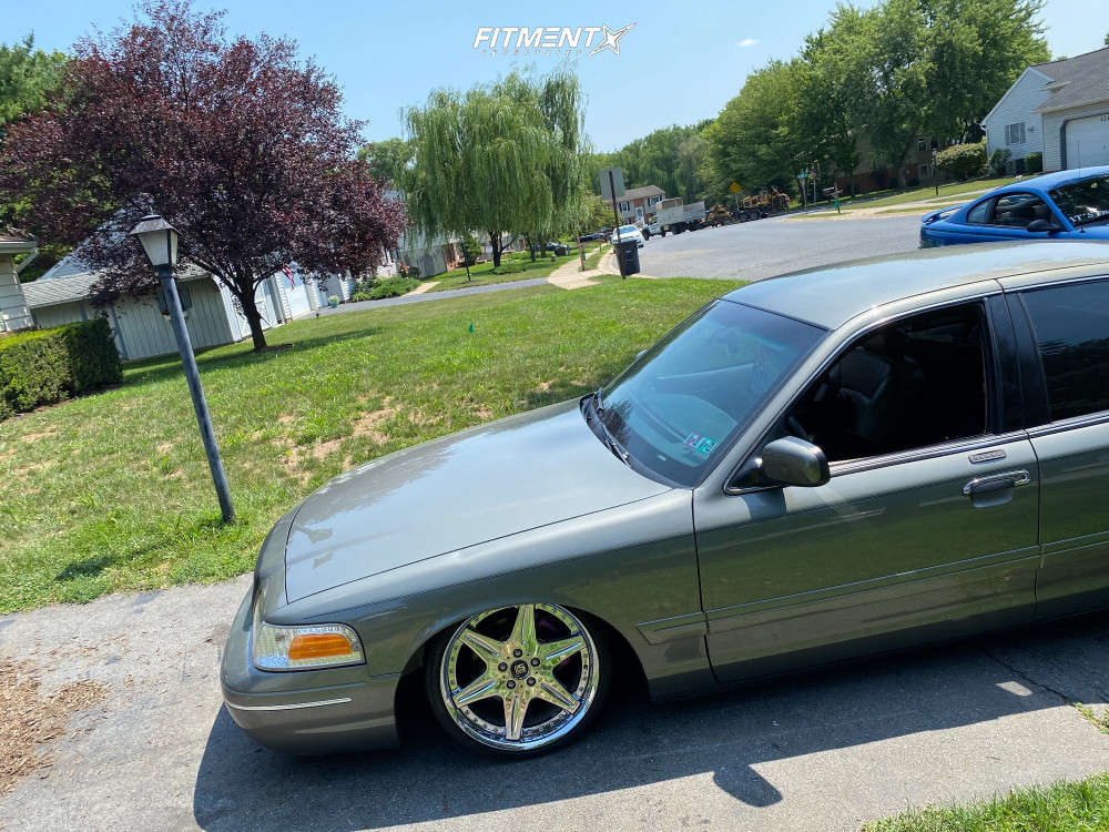 2002 Ford Crown Victoria LX with 19x8.5 Work Ls406 and Achilles 215x35 ...
