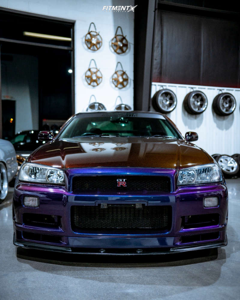 1999 Nissan Skyline R34 Base with 18x10.5 Volk Te37sl and Michelin ...
