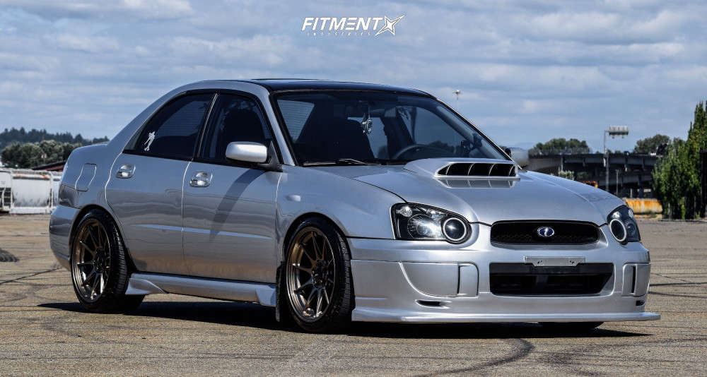 2004 Subaru WRX Base with 18x9.5 Konig Dekagram and Cooper 235x40 on ...