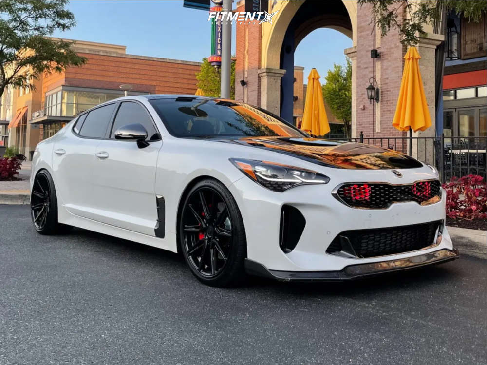 2019 Kia Stinger GT1 with 20x9 Niche Gemello and Continental 245x35 on Lowering Springs ...