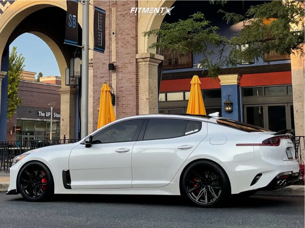 2019 Kia Stinger GT1 with 20x9 Niche Gemello and Continental 245x35 on Lowering Springs ...