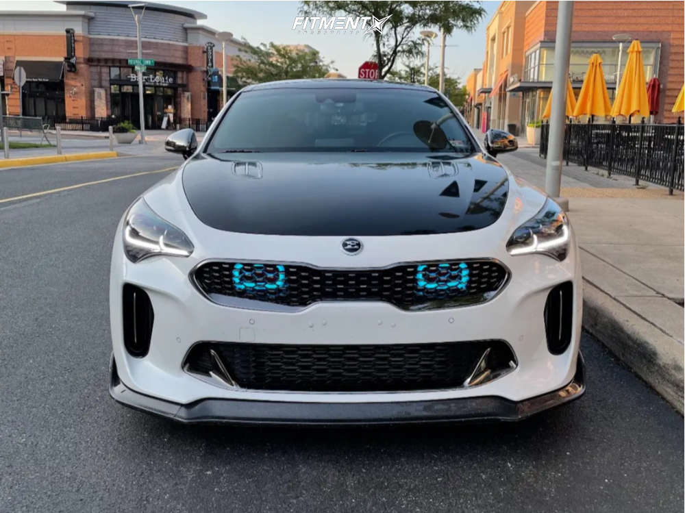 2019 Kia Stinger GT1 with 20x9 Niche Gemello and Continental 245x35 on Lowering Springs ...