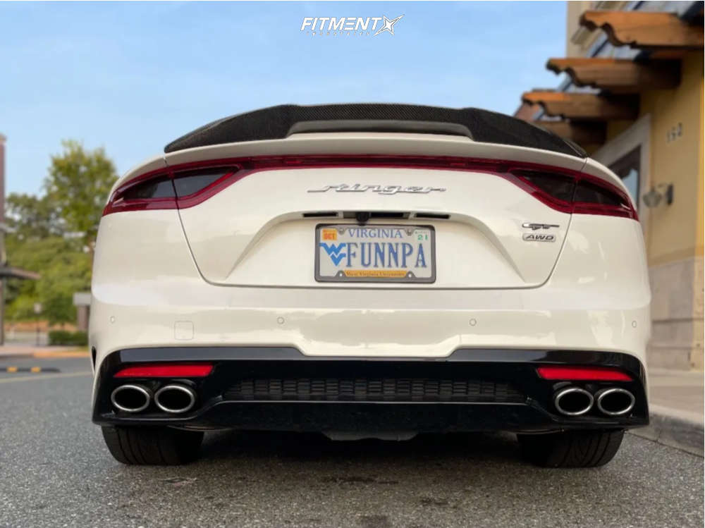 2019 Kia Stinger GT1 with 20x9 Niche Gemello and Continental 245x35 on Lowering Springs ...