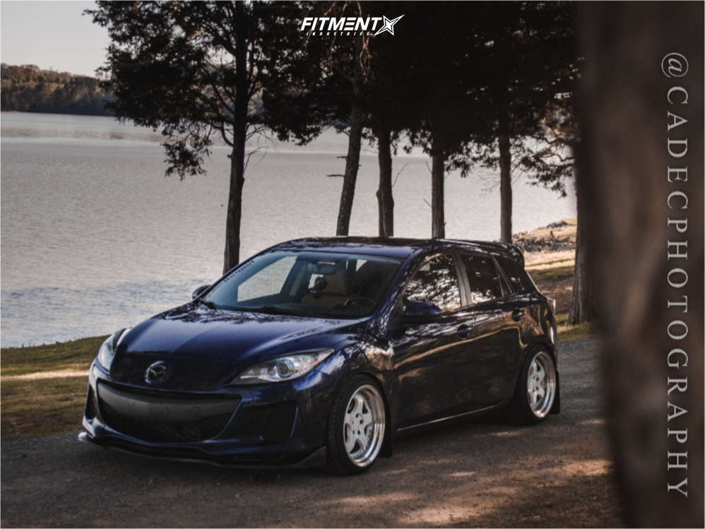 2012 Mazda 3 i with 18x9.5 ESR Sr06 and Ironman 225x40 on Coilovers ...