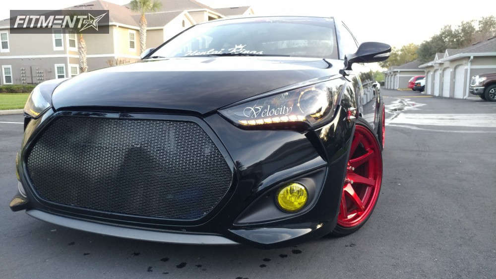 2015 Hyundai Veloster Turbo with 18x9 STR 522 and Kumho 215x40 on ...