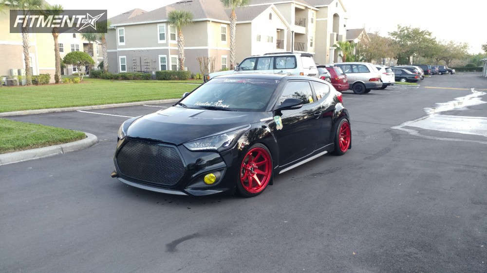 2015 Hyundai Veloster Turbo with 18x9 STR 522 and Kumho 215x40 on ...