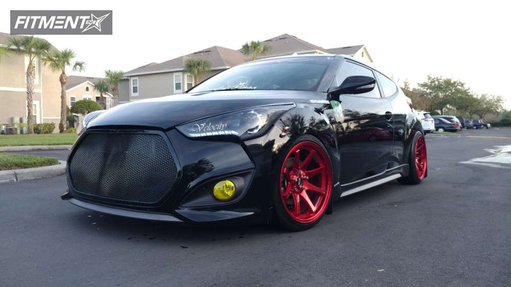 2015 Hyundai Veloster Turbo with 18x9 STR 522 and Kumho 215x40 on ...