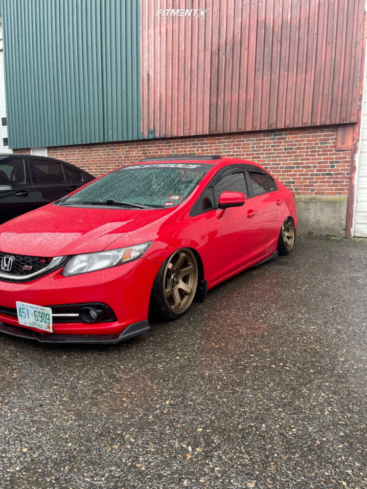 2015 Honda Civic Si with 18x9.5 MST Mt01 and Nexen 215x40 on Air ...