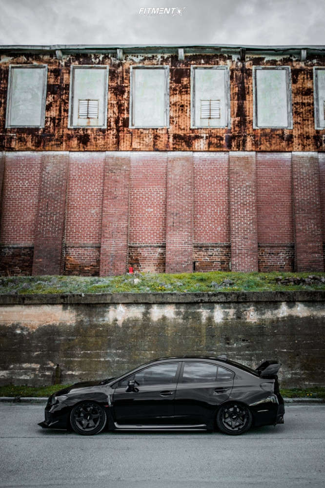 2020 Subaru WRX STI Limited with 19x8.5 Rotiform Kb1 and Yokohama 245x45 on Air Suspension ...