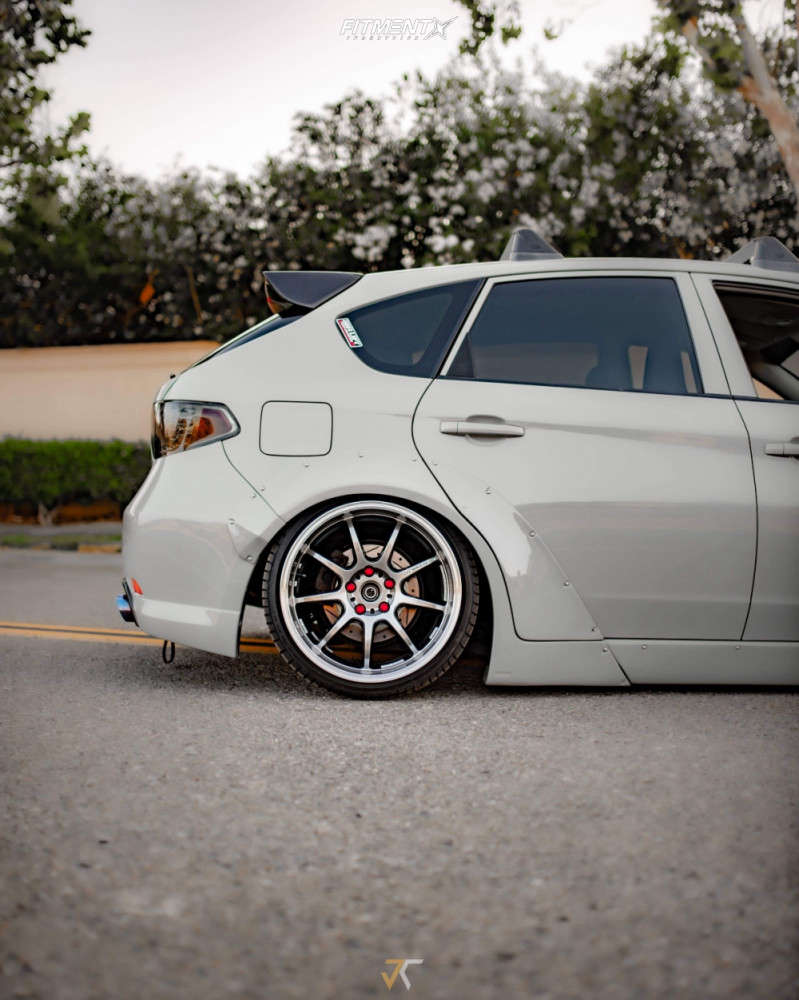 2010 Subaru Impreza WRX with 18x9.5 Work D9r and Accelera 225x35 on Air ...