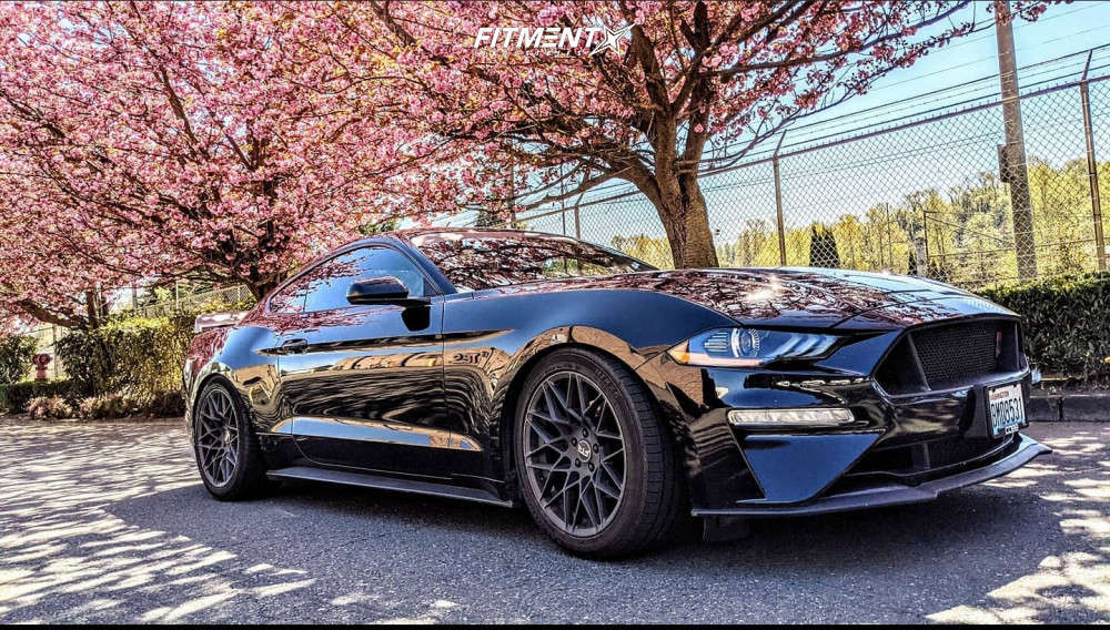 2018 Ford Mustang EcoBoost with 19x9.5 RTR Tech Mesh and Sumitomo ...