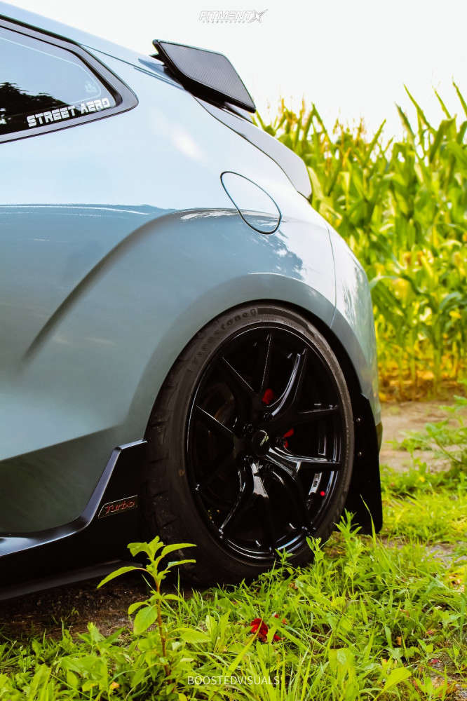2019 Hyundai Veloster Turbo with 18x8 Fast Wheels Fc04 and Firestone 225x40 on Coilovers ...