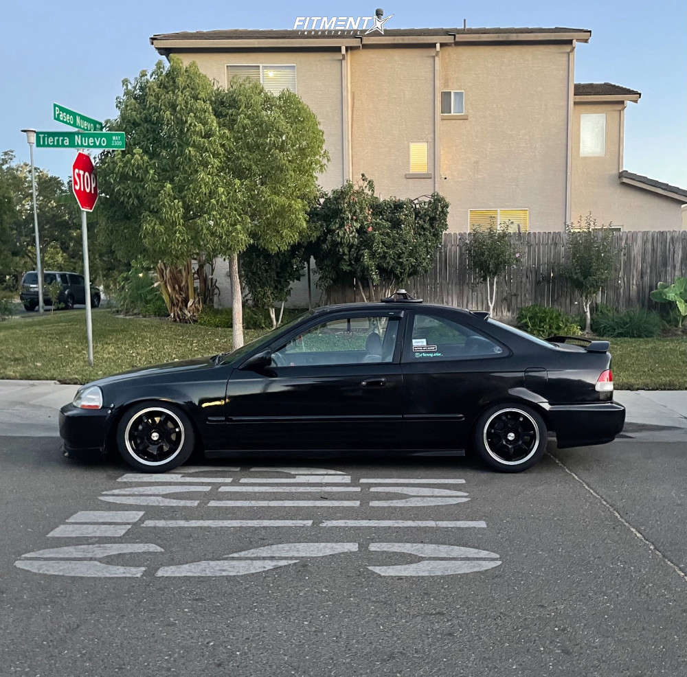 1997 Honda Civic EX with 15x6.5 Maxxim Knight and Toyo Tires 195x45 on ...
