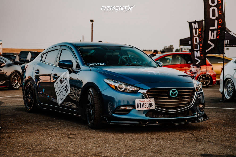 2017 Mazda 3 Sport with 17x7.5 American Racing Ar907 and Falken 215x50 ...