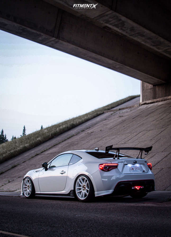 2018 Subaru BRZ TS with 18x9.5 Work Cr Kai and Federal 225x40 on Coilovers | 1851352 | Fitment ...