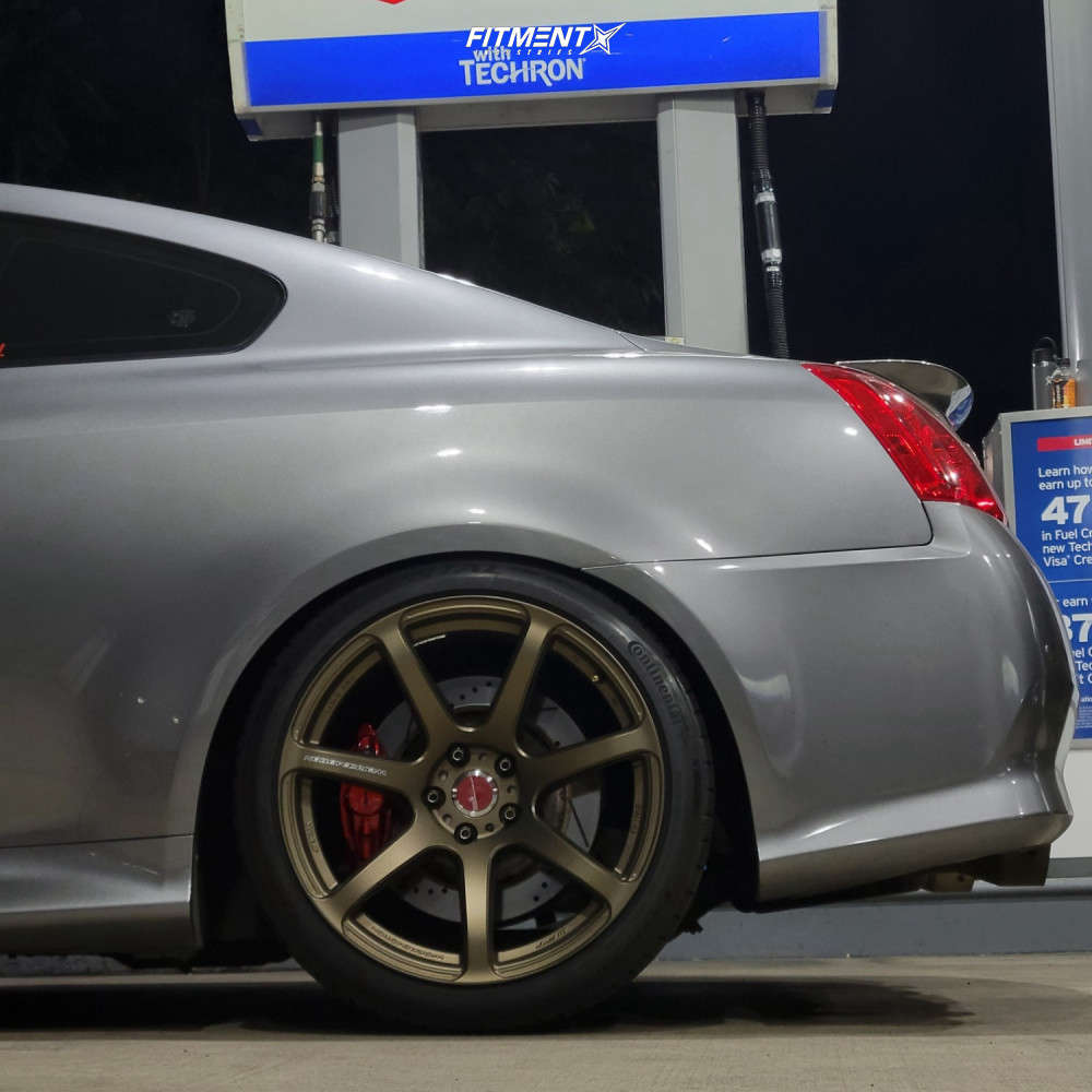 2011 INFINITI G37 IPL with 19x10.5 Work Emotion T7r and Continental 265x35 on Coilovers ...