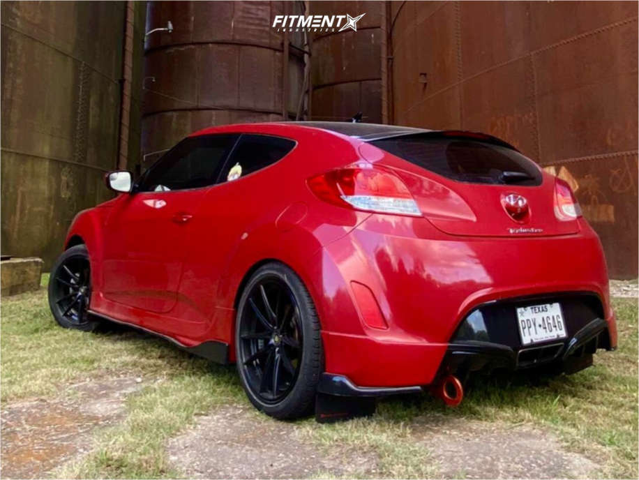 2016 Hyundai Veloster Base with 18x8 Konig Oversteer and Kumho 235x40 ...