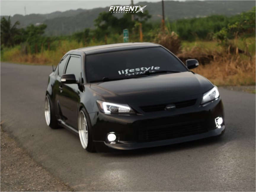 2012 Scion TC Base with 18x10.5 Aodhan Ds08 and Achilles 215x40 on Air ...