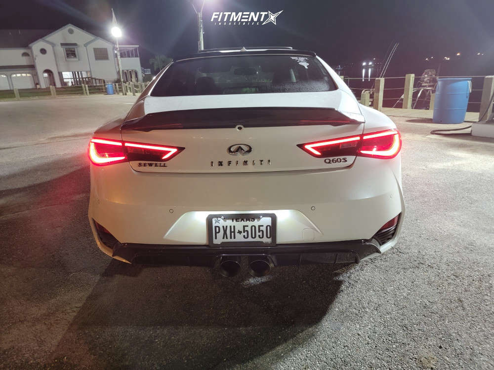 2021 INFINITI Q60 Red Sport 400 with 20x9 Ferrada FR2 and Bridgestone 255x35 on Stock Suspension ...