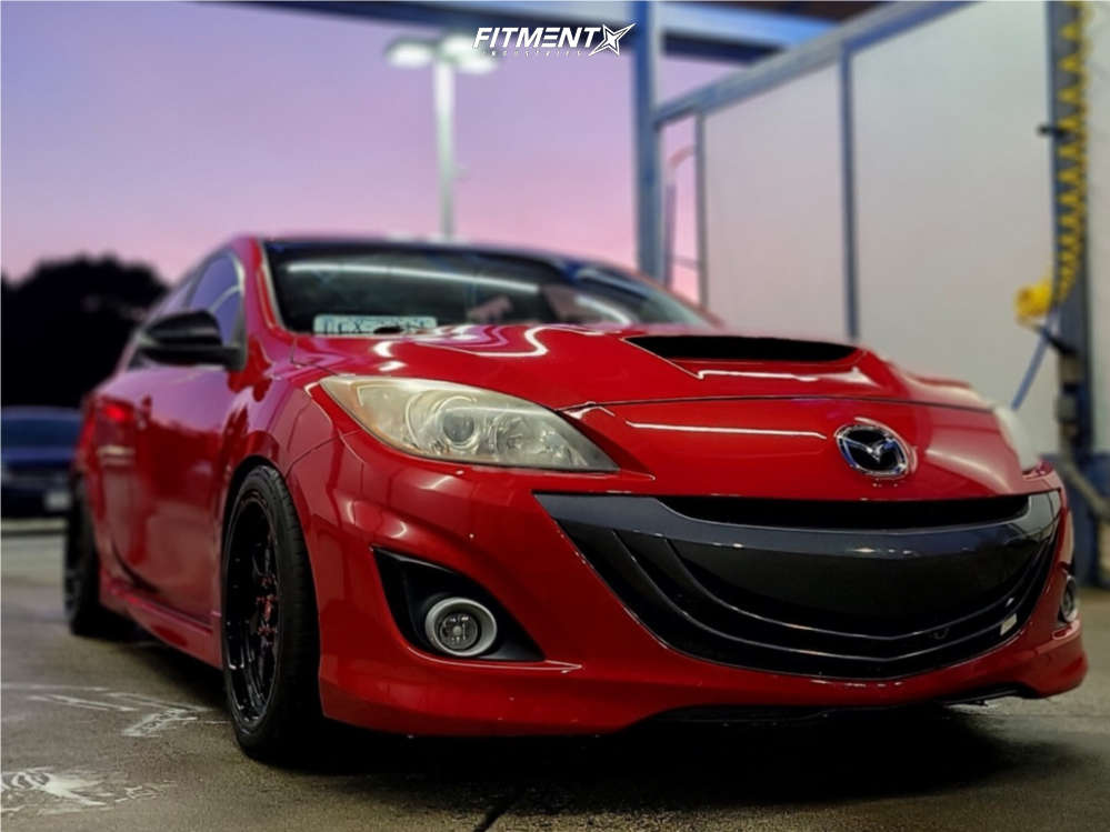 2013 Mazda MazdaSpeed3 Base with 18x8.5 Aodhan Ah08 and Continental 235x40 on Lowering Springs ...