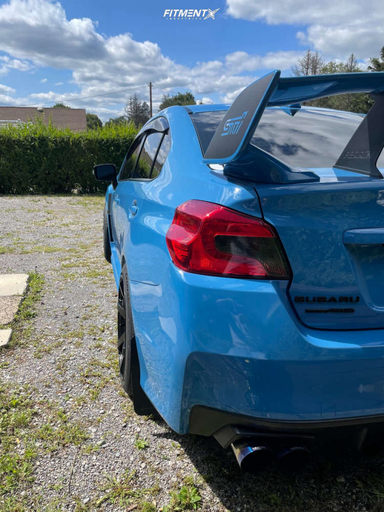2016 Subaru WRX STI Series.HyperBlue with 18x9.5 Enkei T6s and Continental 245x40 on Stock ...