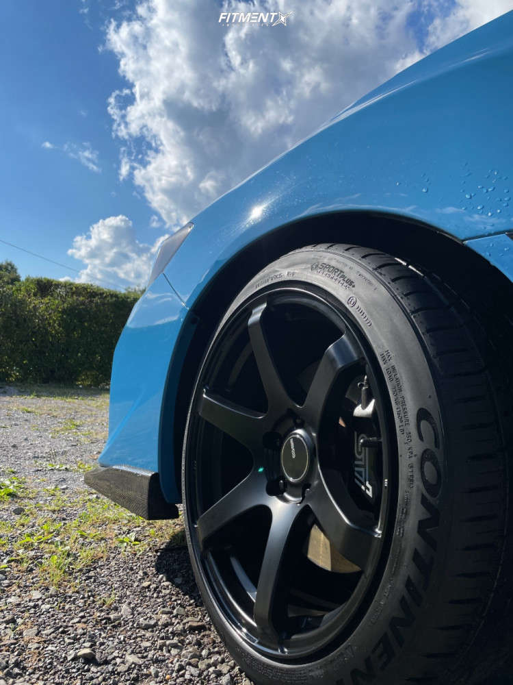 2016 Subaru WRX STI Series.HyperBlue with 18x9.5 Enkei T6s and Continental 245x40 on Stock ...