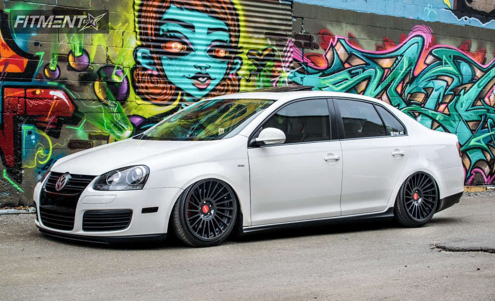 2010 Volkswagen Jetta SE with 18x9.5 Rotiform Ind-t and Hankook 215x40 ...