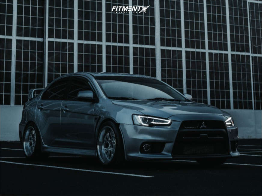 2014 Mitsubishi Lancer Evolution GSR with 18x10.5 ESR Cs11 and Michelin ...