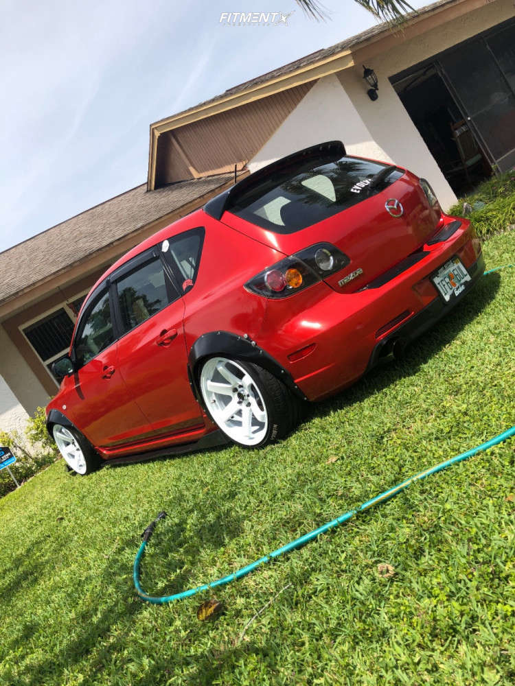 2006 Mazda 3 S with 18x9.5 JNC Jnc014 and Nankang 225x30 on Coilovers ...