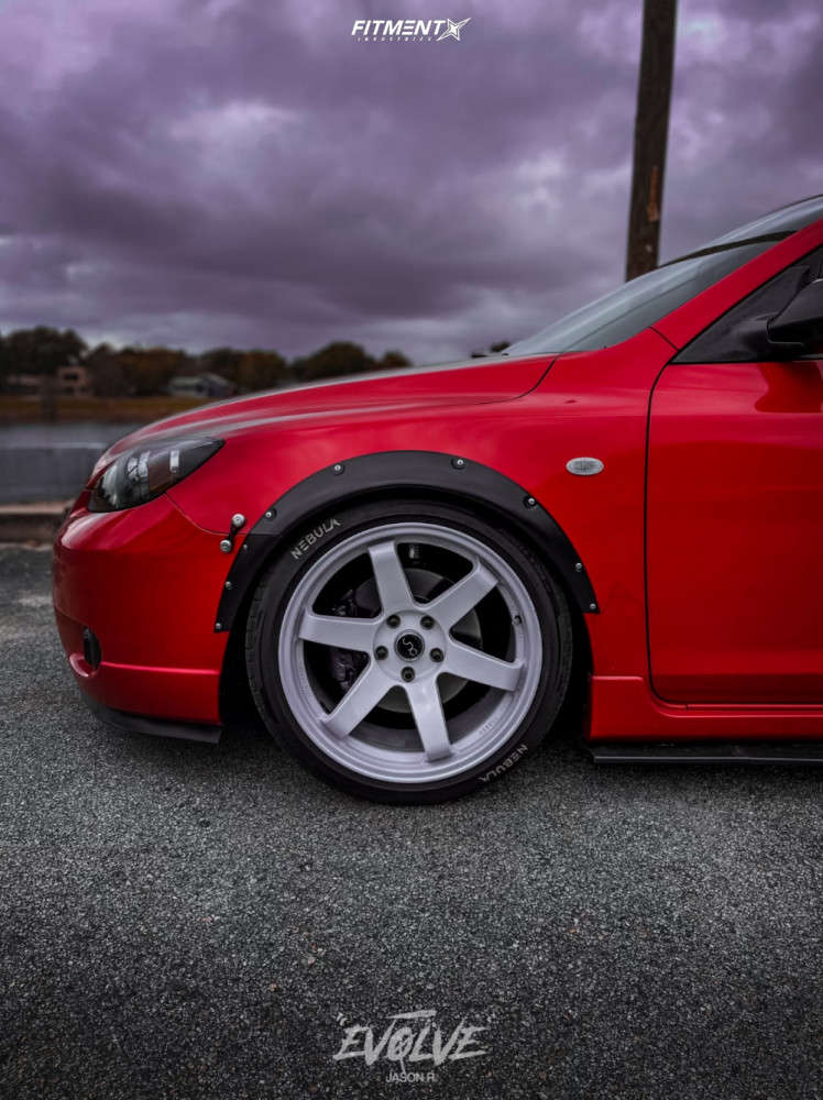 2006 Mazda 3 S with 18x9.5 JNC Jnc014 and Nankang 225x30 on Coilovers ...