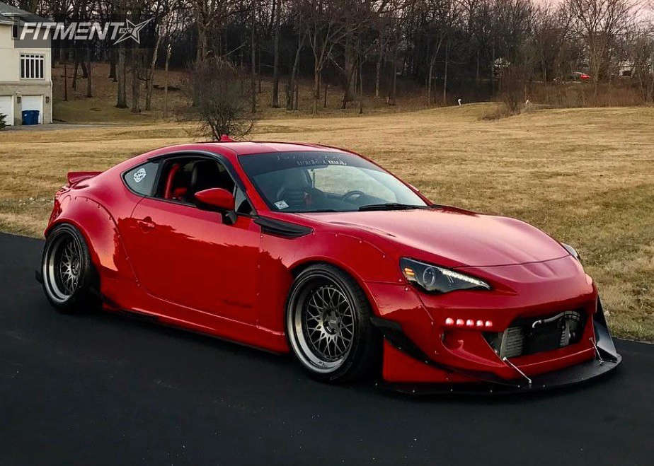 2013 Scion FR-S Base with 18x9.5 CCW 01 and Bridgestone 245x35 on Air ...