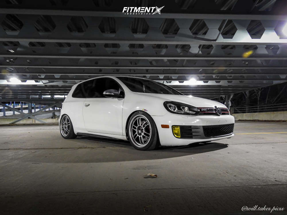 2010 Volkswagen GTI Base with 18x8 Enkei Rpf1 and Continental 225x40 on ...