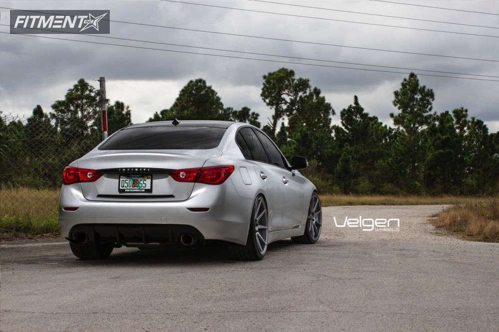 2014 INFINITI Q50 Premium with 20x9 Velgen VMB9 and Hankook 245x30 on Lowered Adj Coil Overs ...