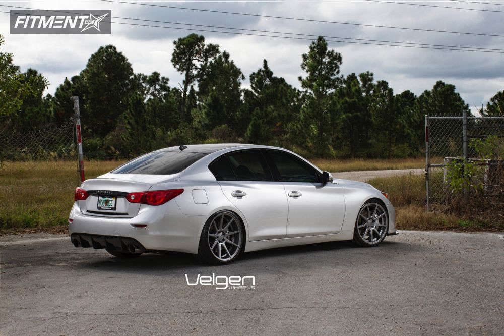 2014 INFINITI Q50 Premium with 20x9 Velgen VMB9 and Hankook 245x30 on Lowered Adj Coil Overs ...