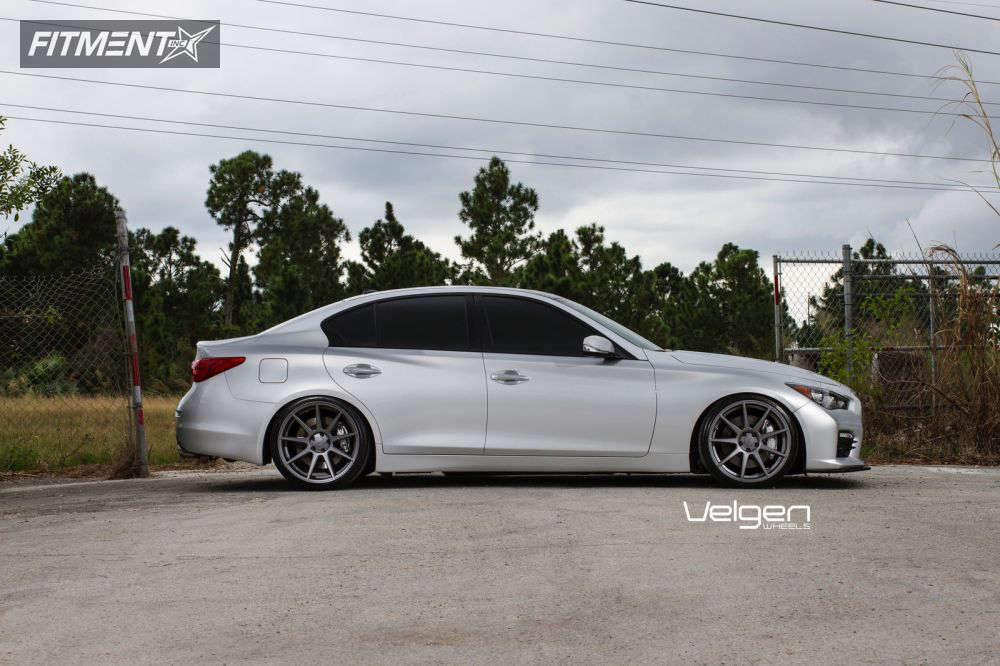 2014 INFINITI Q50 Premium with 20x9 Velgen VMB9 and Hankook 245x30 on Lowered Adj Coil Overs ...